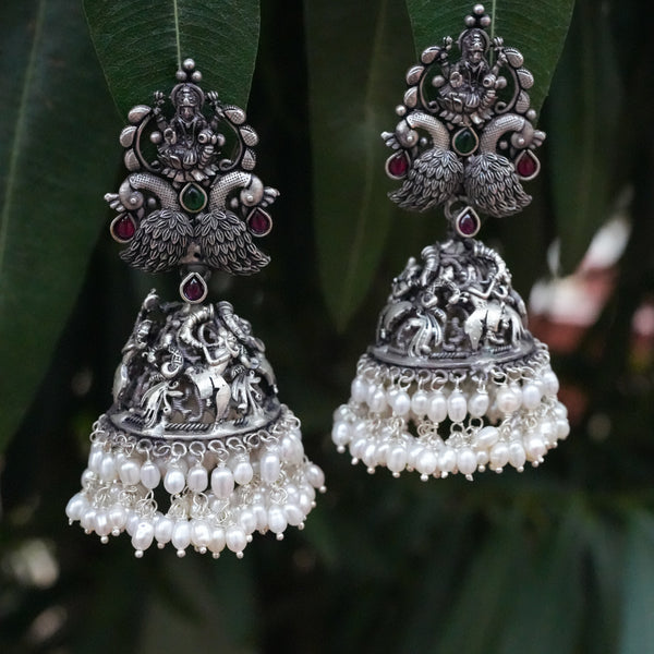 Jhumka earrings design silver store